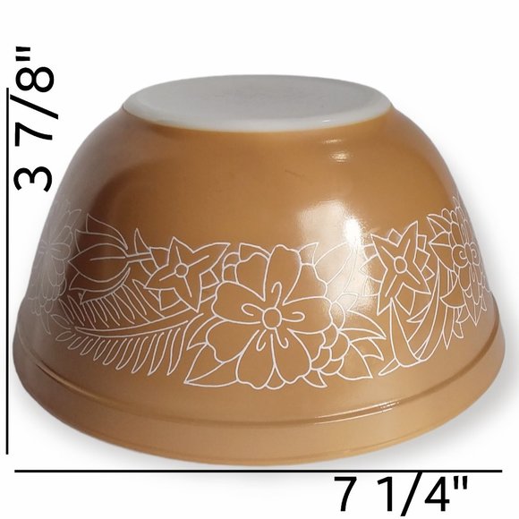 Pyrex | Kitchen | 2 Vintage Pyrex Woodland Pattern Mixing Bowls 4 Brown ...